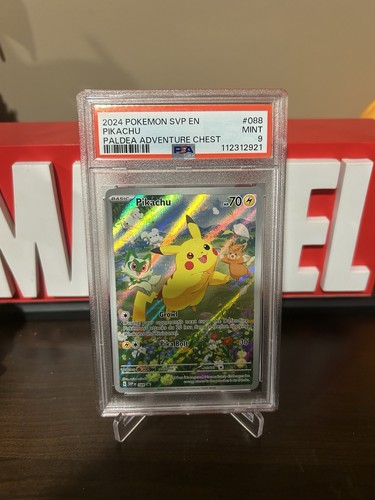 Pokemon 2024 Pikachu #088 Full Art Paldea Adventure Chest Promo PSA 9 ...