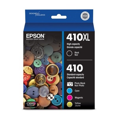 Epson 410XL Black/Photo Black 410 Color High Standard Capacity Ink 5 ...