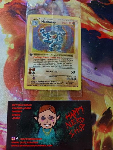 Machamp 008/102 Pokémon Base Set 1st Edition Sealed Holo - READ ...
