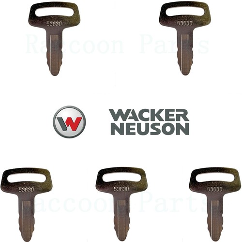 5 Wacker Neuson Light Tower Keys & Fit Kubota Excavator Loader ...