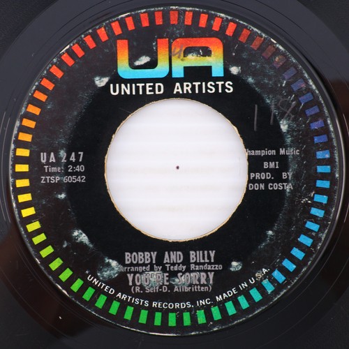 Bobby And Billy – One Step Down / You're Sorry - 1960 45 rpm 7" Record ...