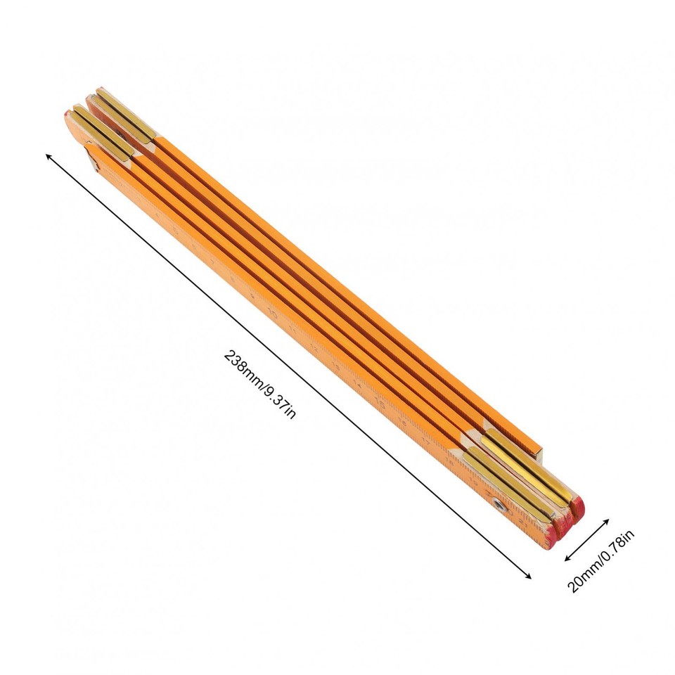 Folding Wooden Ruler Double Sided Metric Scale for Drawing Carpenters ...