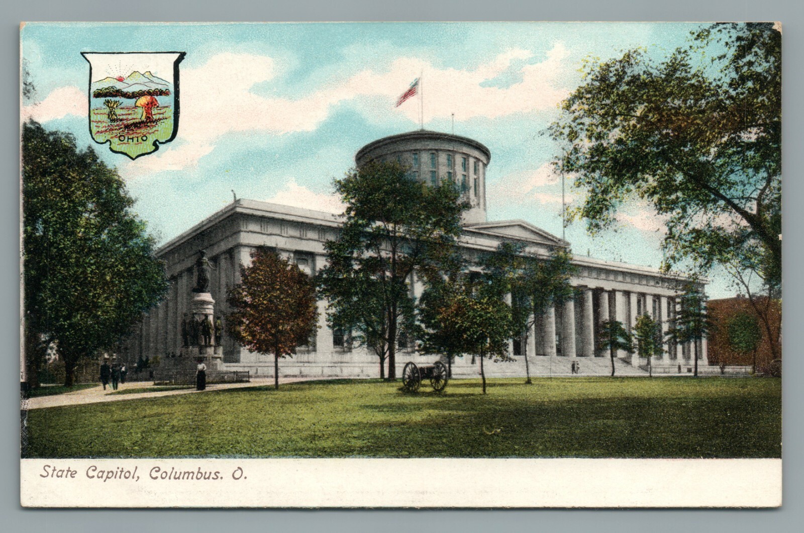 STATE CAPITOL BUILDING COLUMBUS OH OHIO CREST SEAL IPC & N CO POSTCARD ...