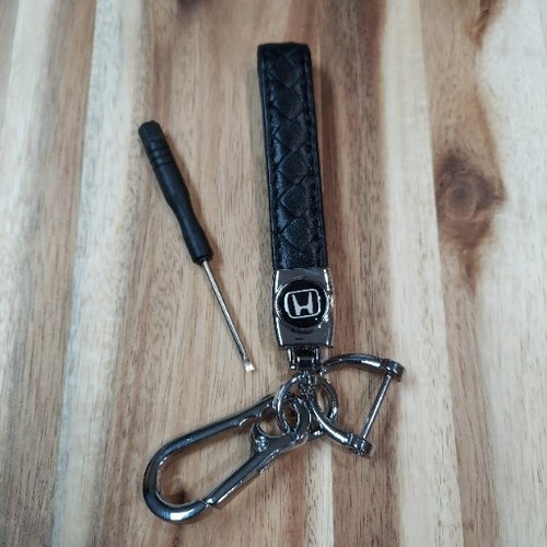 Leather car logo keychain for Honda | eBay