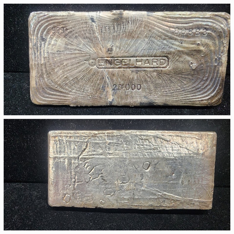 20ozt Engelhard Bull Bar Scribble Back Toned & Starburst, Sequential Serial #'s | eBay