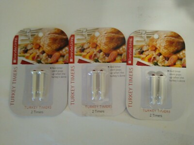 3 Pack Of 2 Everyday Living Turkey Pop-up Timer 2 Timers Cooking Turkey ...