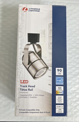 Lithonia Lighting Brushed Nickel Integrated LED Linear Track Round Back ...