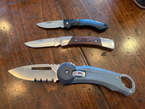 Lot Of 3 Buck USA Folding Pocket Knives 283 503 750 …B10 | eBay