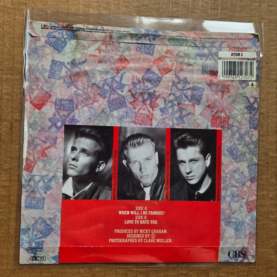 BROS When Will I Be Famous? POP UK IMPORT 45 7" Vinyl Record | eBay