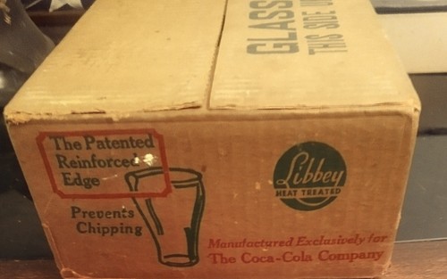 Vtg. 1950s Case OF 12 Coca Cola7oz Logo Fountain Glasses HT White Star ...