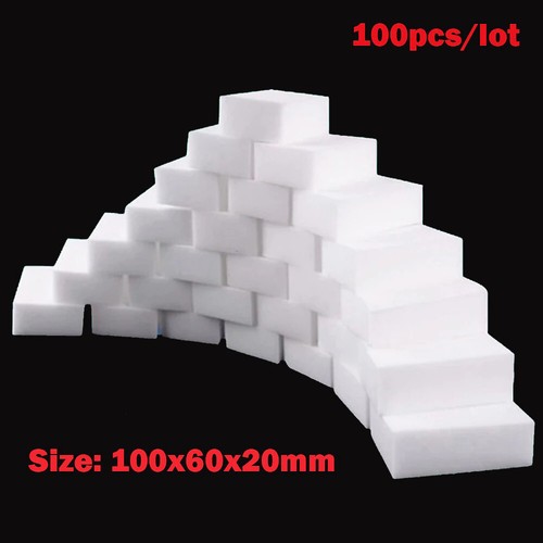 100 Pc Magic Sponge Eraser Kitchen Easy Cleaning Melamine Foam Bulk ...