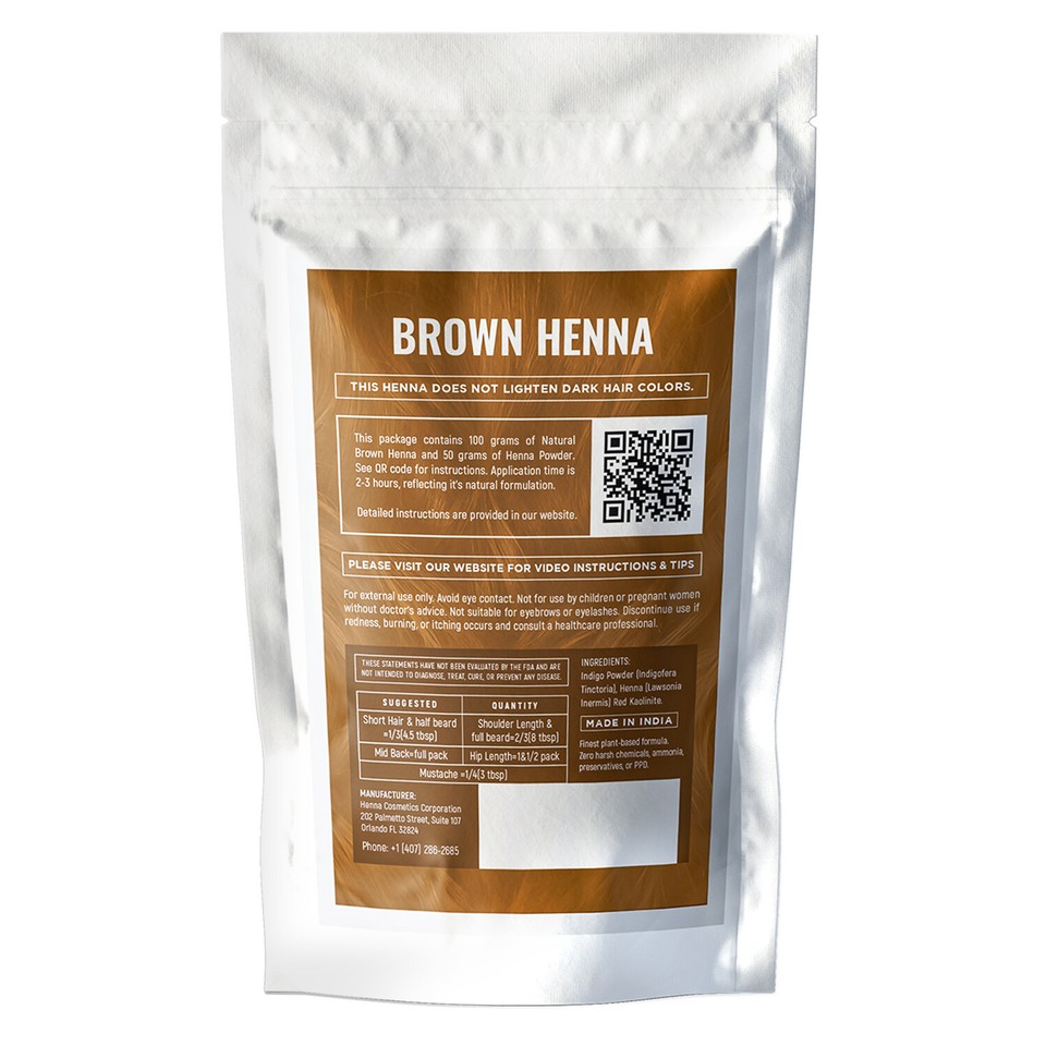 Henna Cosmetics Henna Hair Color & Beard Dye for Men | 100 Grams+50 ...