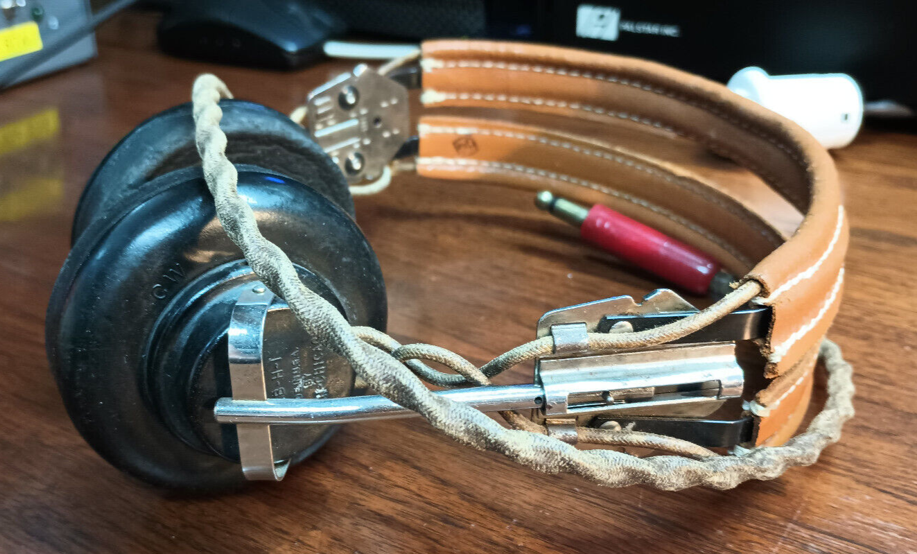 Vintage US Military Type HB-7 Headset W/ ANB H-1 Receivers. PL354. MX ...