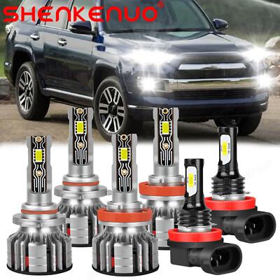 For Toyota 4Runner 2010-2020 - 6x LED Headlight Bulbs Hi/lo Beam+Fog ...