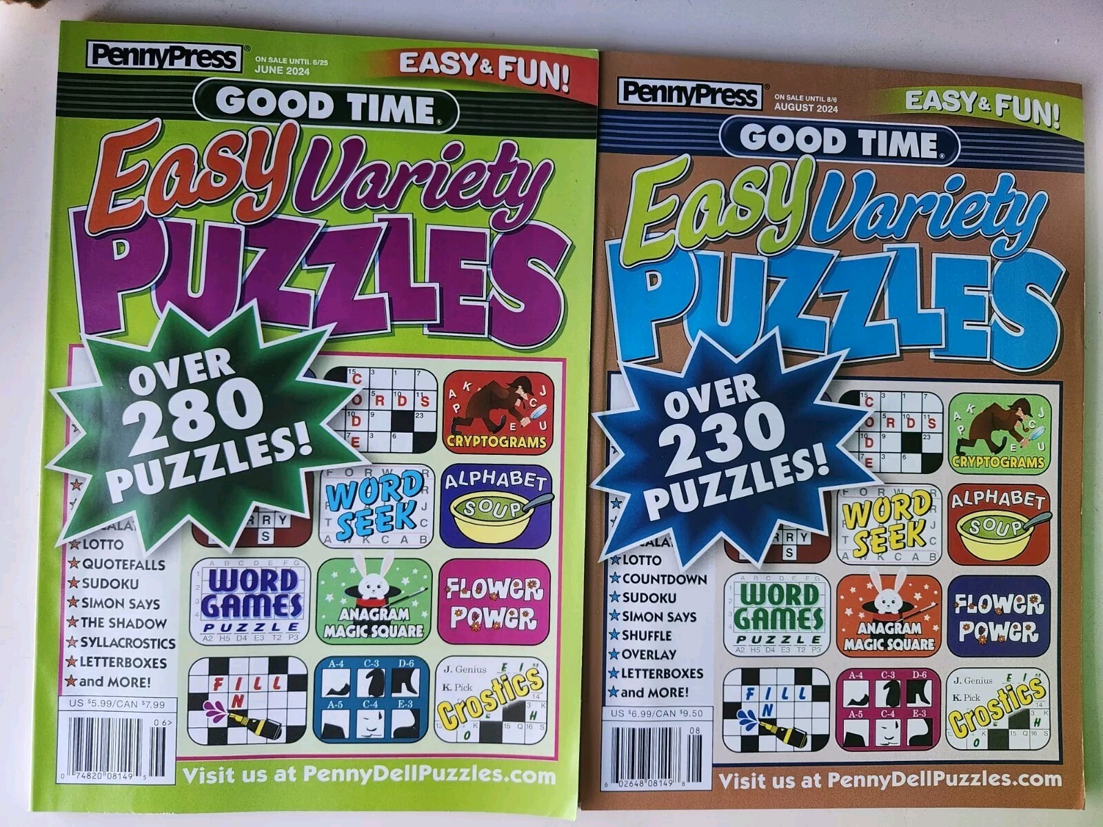 PennyPress- Good Time Easy Variety Puzzles -Over 510 Puzzles In This 2 ...