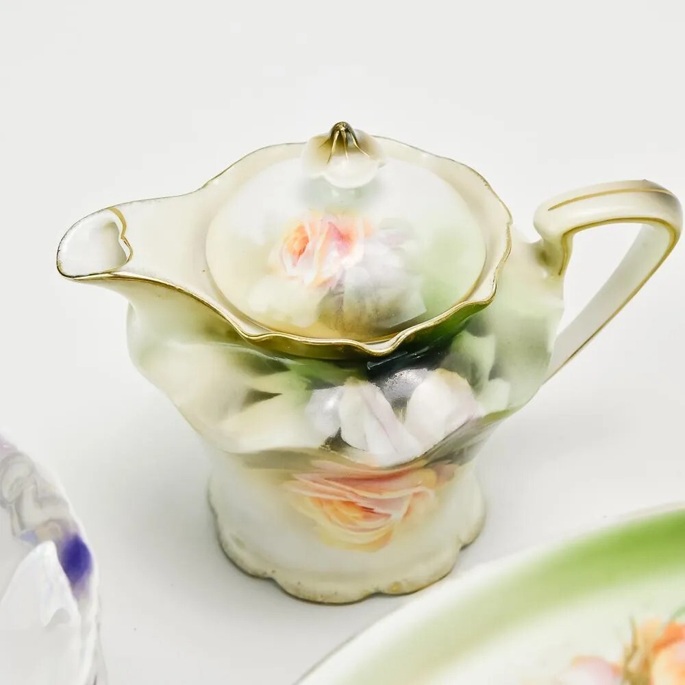 ME Geyey RS JS Germany RS Prussia Porcelain tea coffee pot cup saucer ...