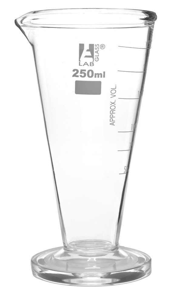 Conical Measuring Cup, 250ml, Graduated - Borosilicate Glass - Eisco ...