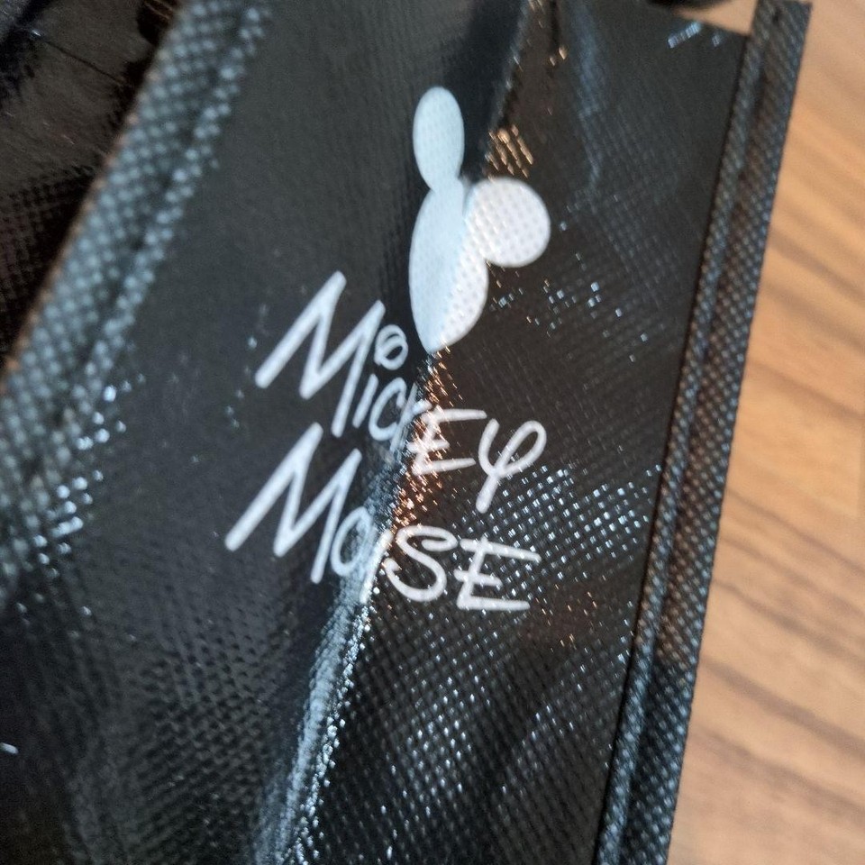 Mickey Mouse Minnie Mouse Tote Bag Pair Set Design Black Red Medium ...