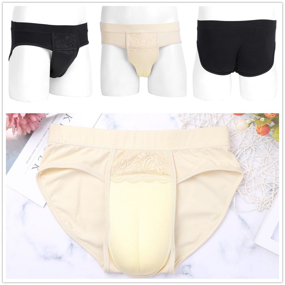 Mens Hiding Gaff Panties Cotton Breathable Shaping Briefs Crossdresser ...