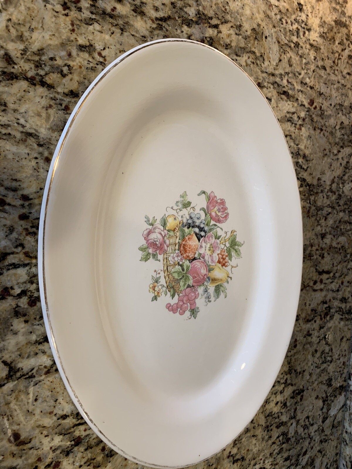 Harker Pottery Bakerite LOVELACE 13-1/2" Oval Platter | eBay