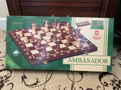 Handmade European Ambassador Chess Set - Wooden 21Inch Beech & Birch ...