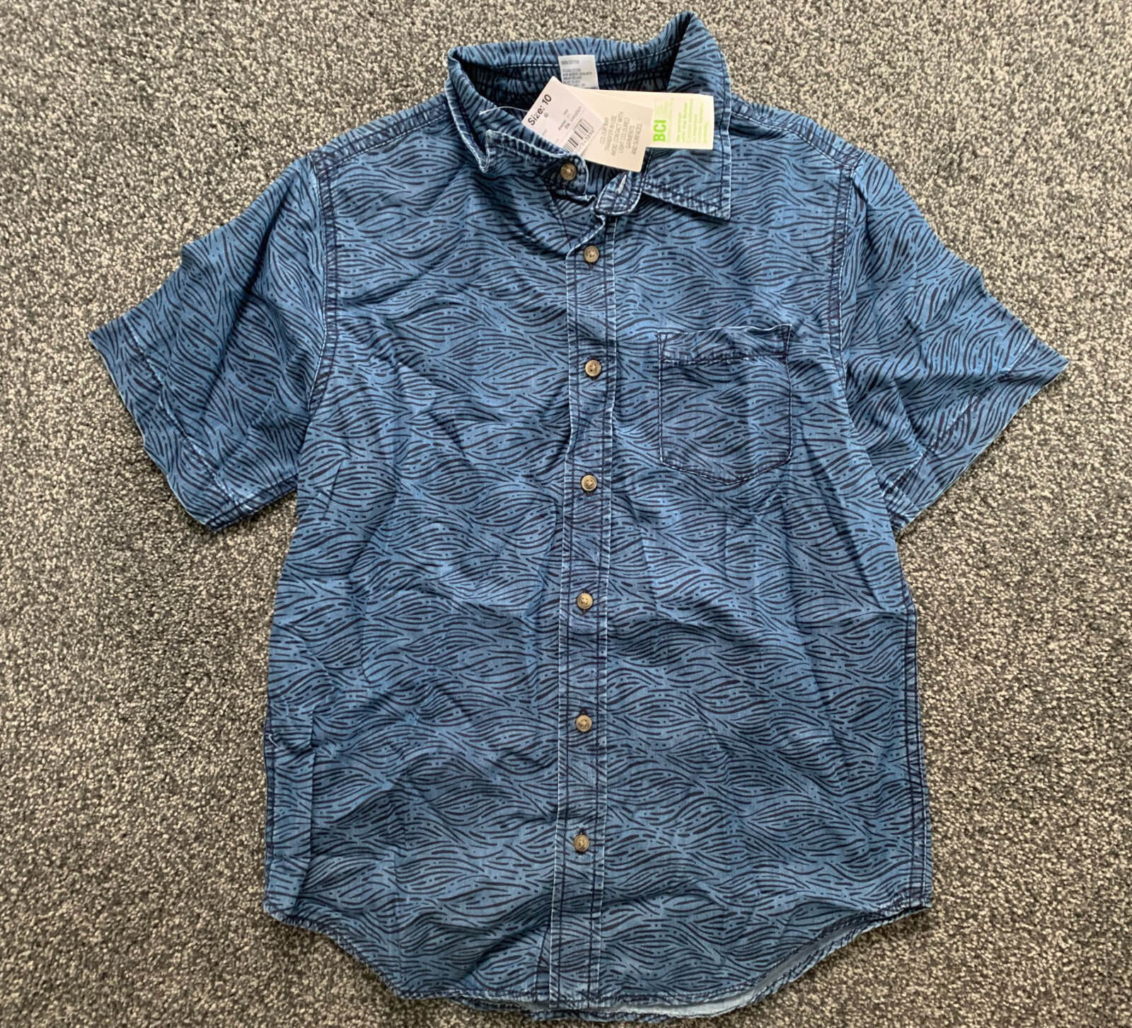 Boy's ANKO Short Sleeve Shirt Size 10 Years Indigo Blue - FREE DELIVERY | eBay UK