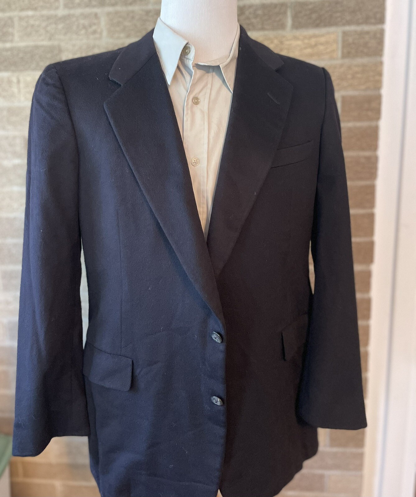 Hickey Freeman Loro Piana Black 100% Cashmere Blazer … - Gem