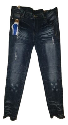 Blue Cloud White Dot Ruff Hem Jeans | eBay