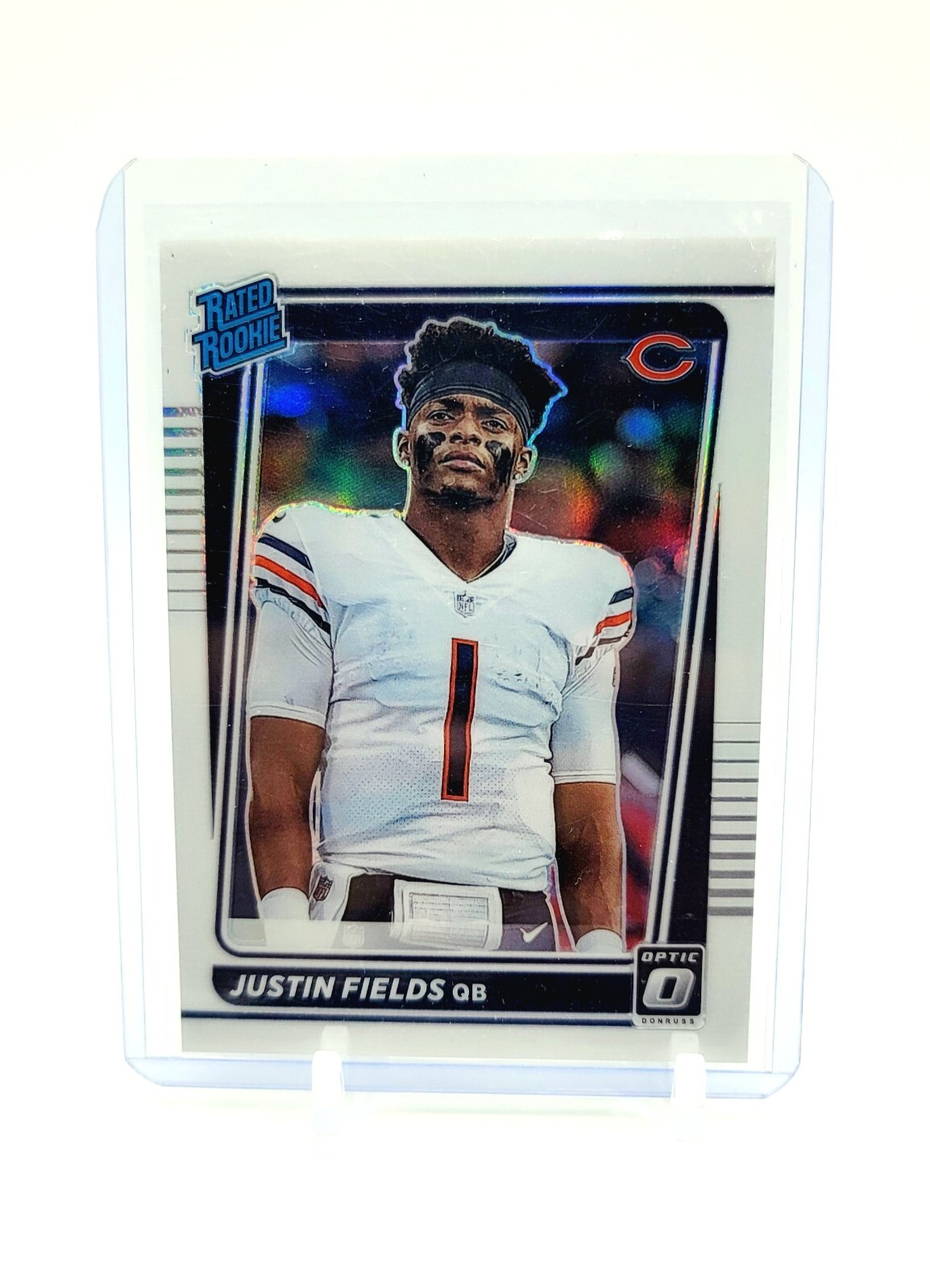 Justin Fields 2021 Donruss Optic Rated Rookie Silver Holo Prizm ...