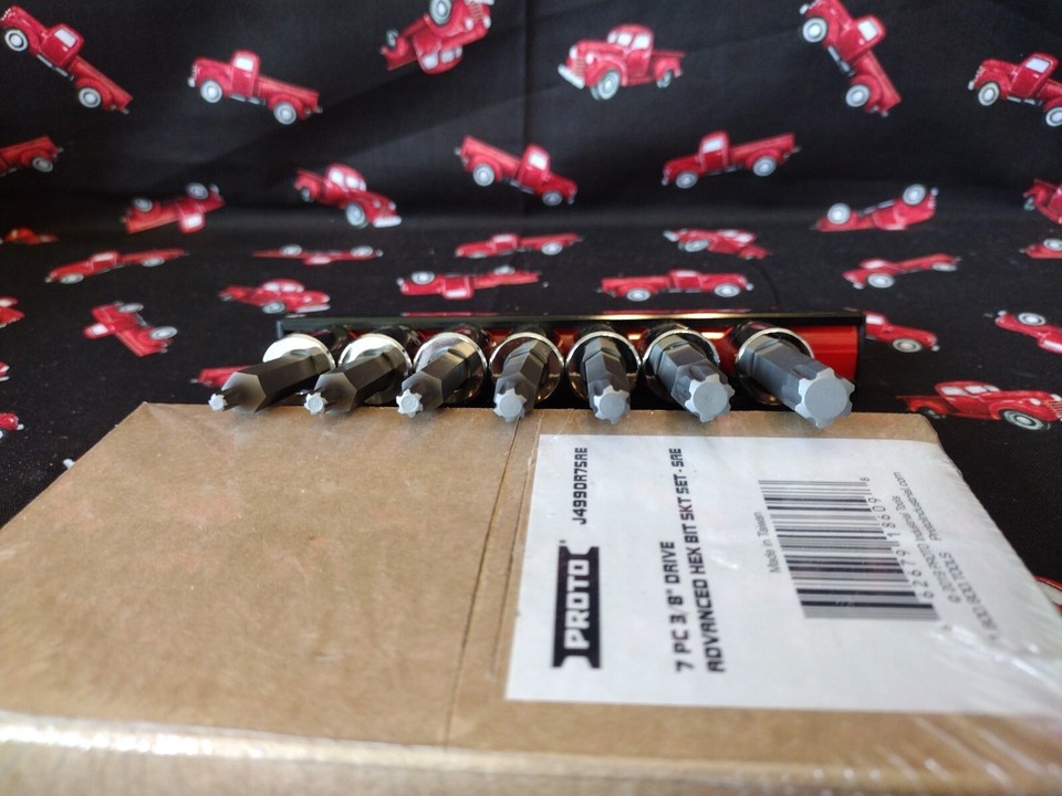Proto 7pc 3/8" Drive Advanced Hex Bit Socket Set SAE J4990R7SAE 1/8 ...