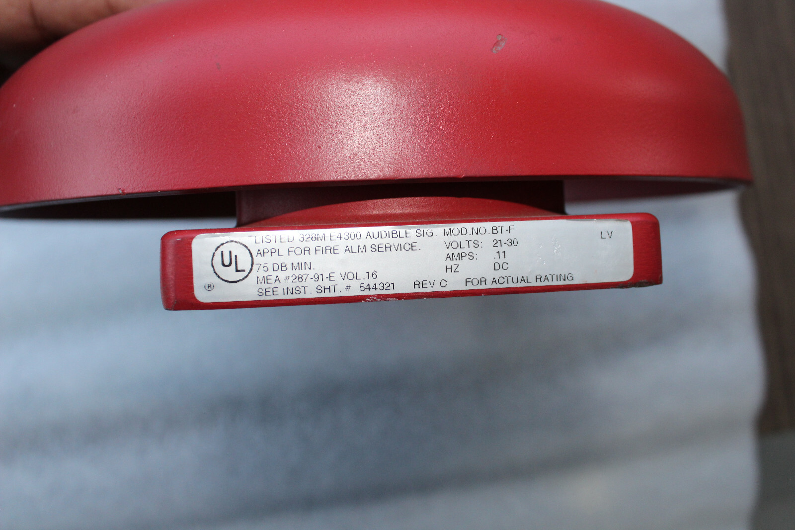 SIEMENS CERBERUS PYROTRONICS AUDIBLE SIGNAL FOR FIRE ALARM SERVICE ...