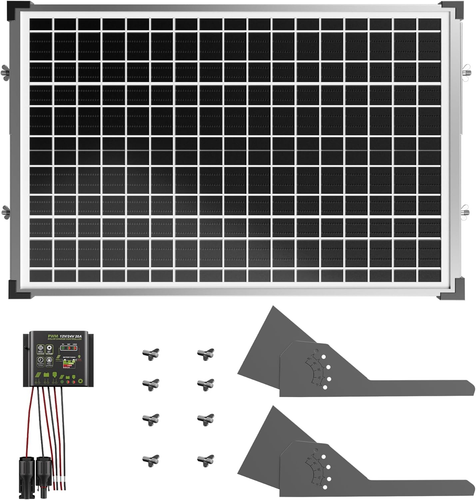 30W Solar Panel for Automatic Gate Opener, IP67 Door Opener Kit with ...