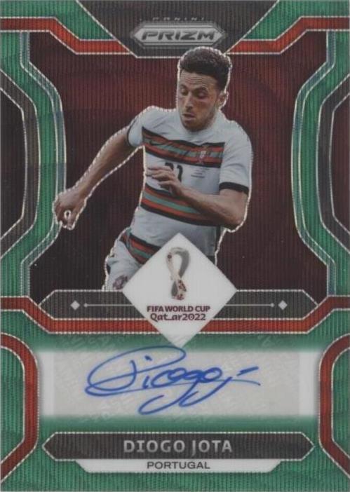 2022 Panini Prizm World Cup Qatar - Signatures Diogo Jota #S-DJO Green ...