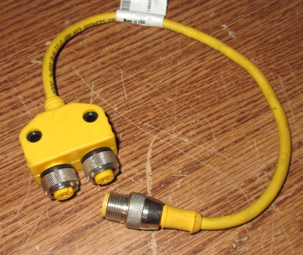 TURCK VB2-RS 4.43T-0.3/2FKM 4 MOLDED CORDSET TWIN JUNCTION SPLITTER ...