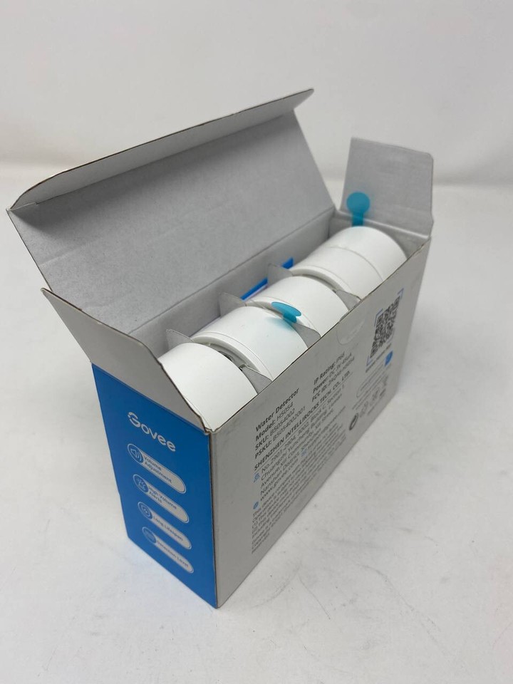 Govee WATER DETECTOR SENSOR 5 Pack Model H5054 White Drip Leak ...