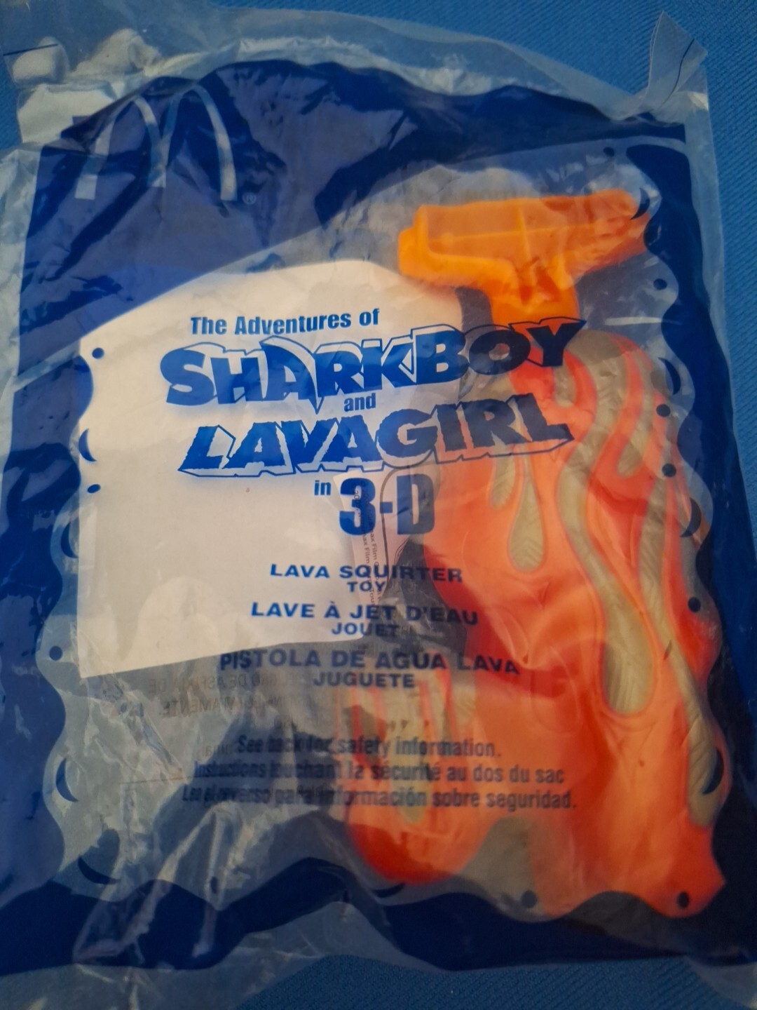 NEW Sharkboy and Lavagirl Happy Meal Toy "Lava Squirted” Water Gun 2005 ...