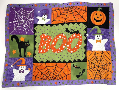 Vintage Halloween Placemat fabric BOO - Decoration for you Halloween ...