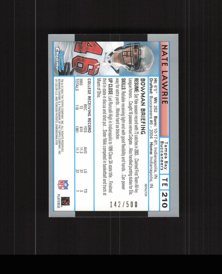 2004 Bowman Chrome #210 Nate Lawrie ROOKIE CARD | eBay