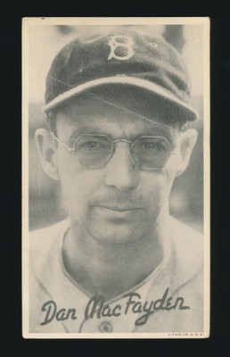 1936 R314 Goudey WIDE PEN Premiums (Type 1) -DAN MacFAYDEN (Boston NL ...