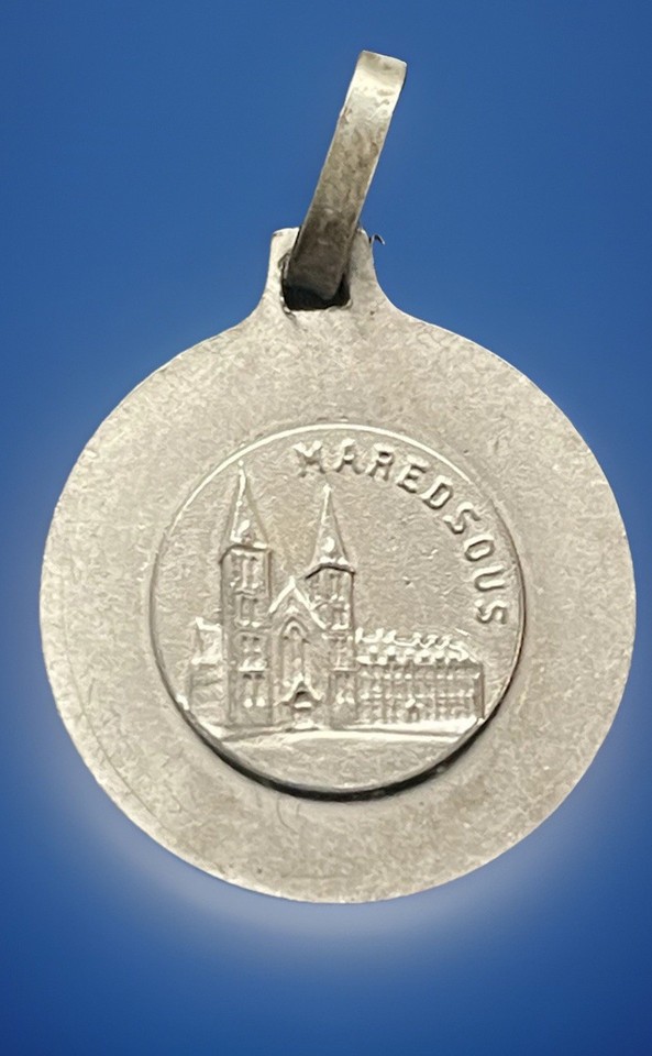 Vintage Catholic Peace Sign, Maredsous Basilica Silver Tone Medal | eBay
