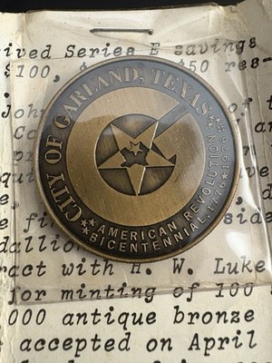 Official Dallas Texas Bicentennial Medal/Coin From 1976. Very Rare | eBay