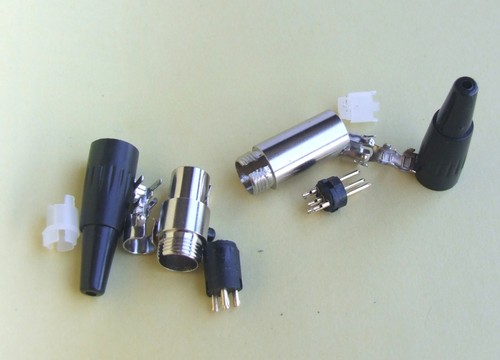 10set M/F- Cable Inline Female plug 3-pin TA3 Mini XLR 3-Pin Male plug ...