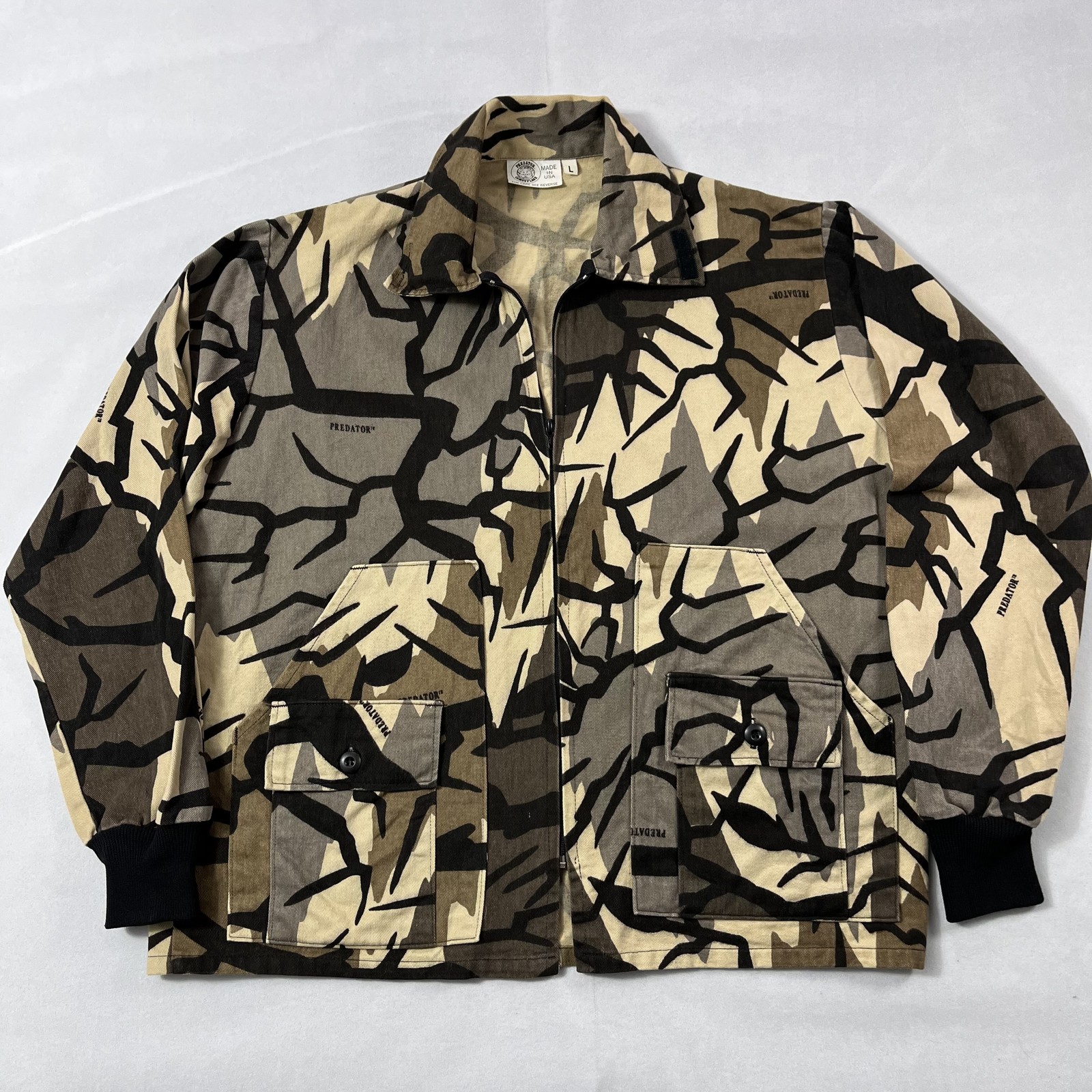 Vintage Predator Camouflage Jacket Mens Large Brown C… - Gem