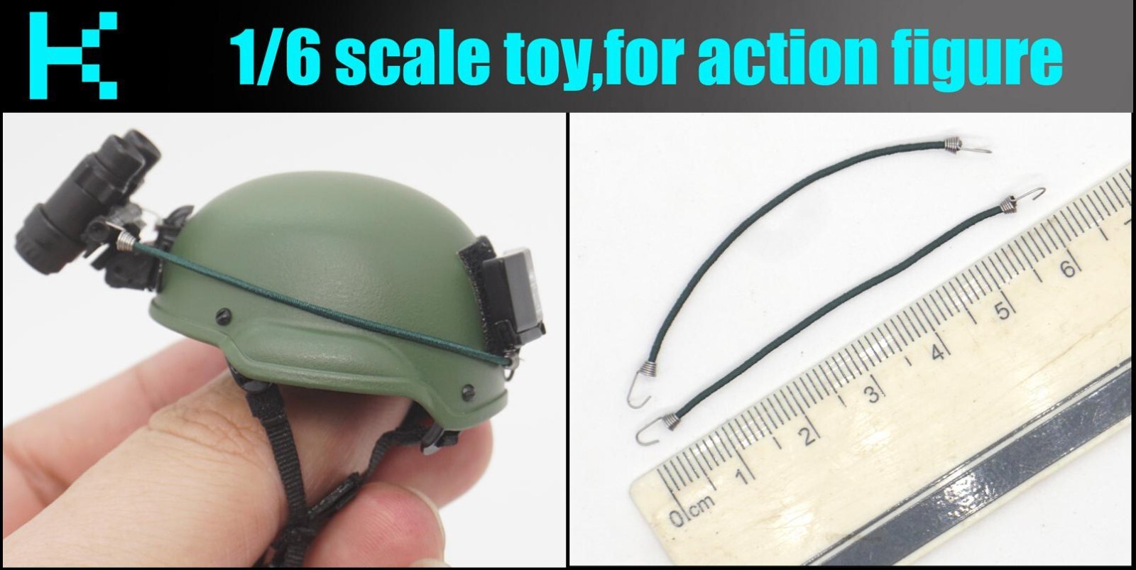 Y18-10 1/6 scale Action Figure- helmet NVG Elastic rope | eBay