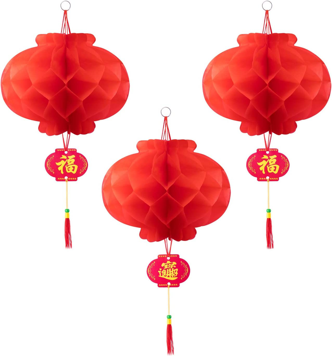 20 Pieces 10 Inch Chinese Red Paper Lanterns Festival Decorations for ...