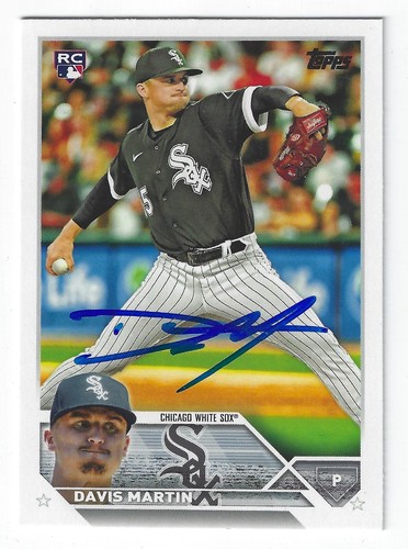DAVIS MARTIN CHICAGO WHITE SOX SIGNED AUTOGRAPH 2023 TOPPS ROOKIE ...