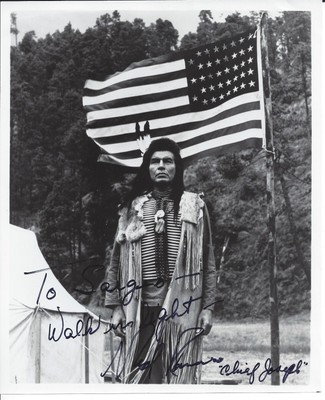 Autographed NED ROMERO "CHIEF JOSEPH" black/white glossy 8x10 Photo I ...