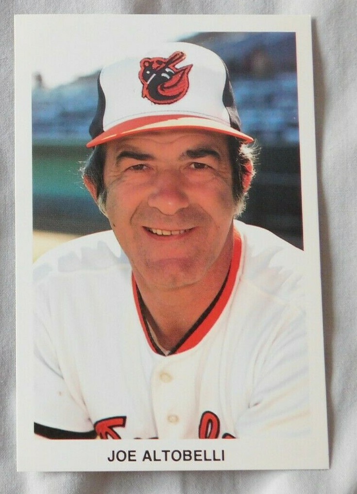 Joe Altobelli Baltimore Orioles 3x5 Team Issue Postcard 1980's | eBay