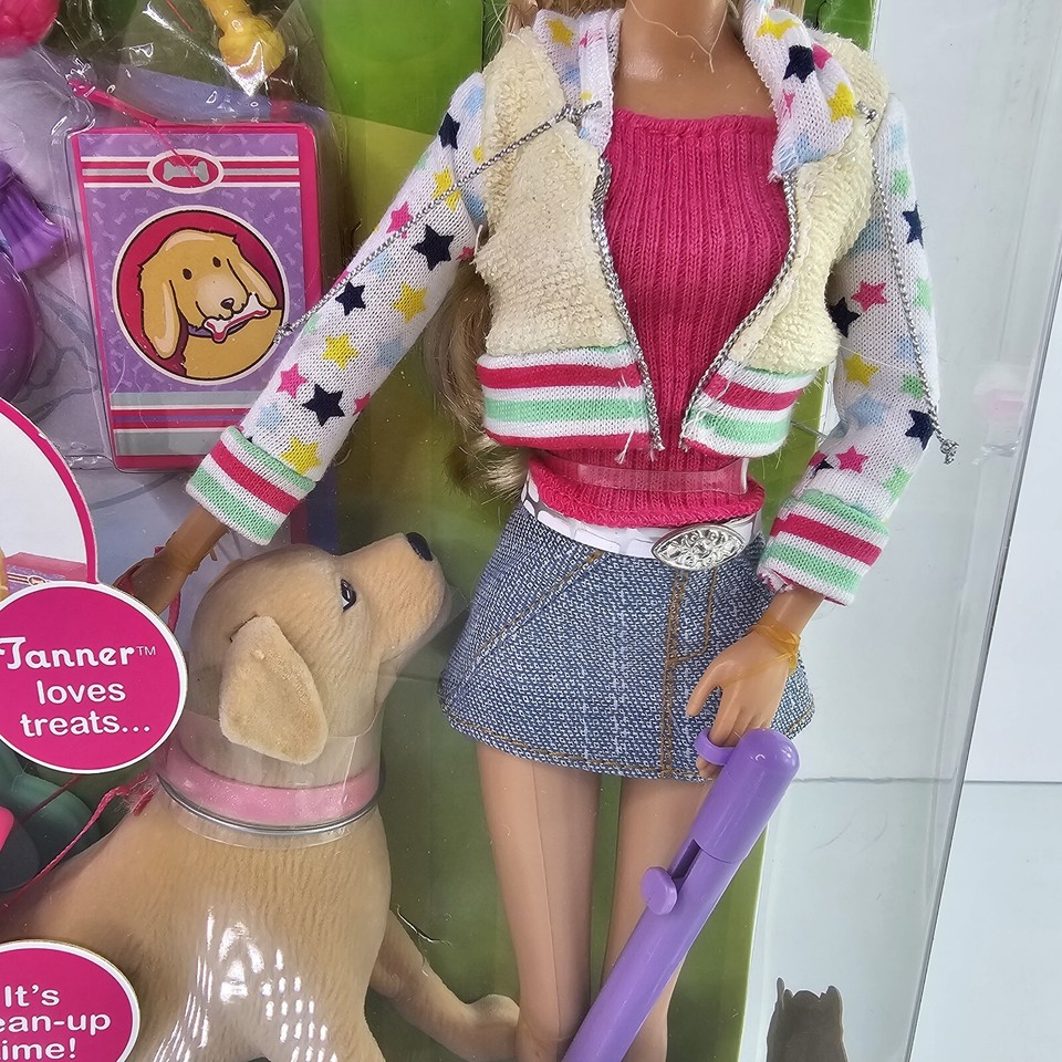 Barbie & Tanner Pooping Dog Doll Playset N0581 Pet Training Mattel 2008 ...