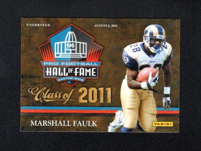 Marshall Faulk Panini Class of 2011 Pro Football Hall of Fame Card Rams ...